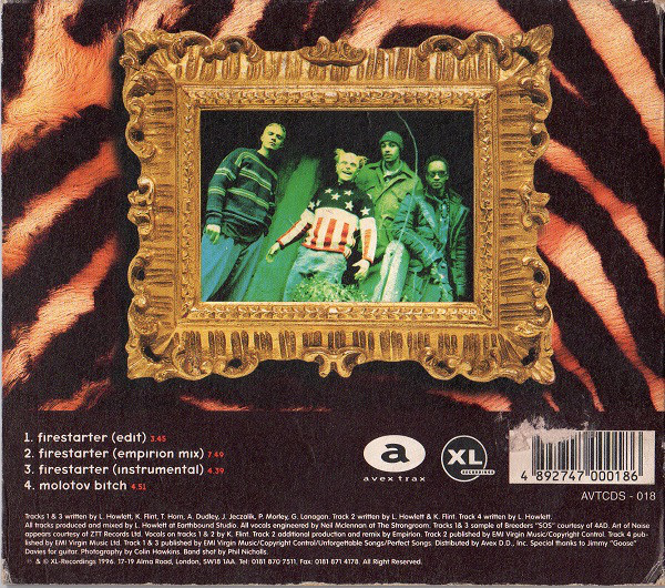 drony_dj Electro Bass: Prodigy - Firestarter (CD, Maxi-Single, Digipack ...