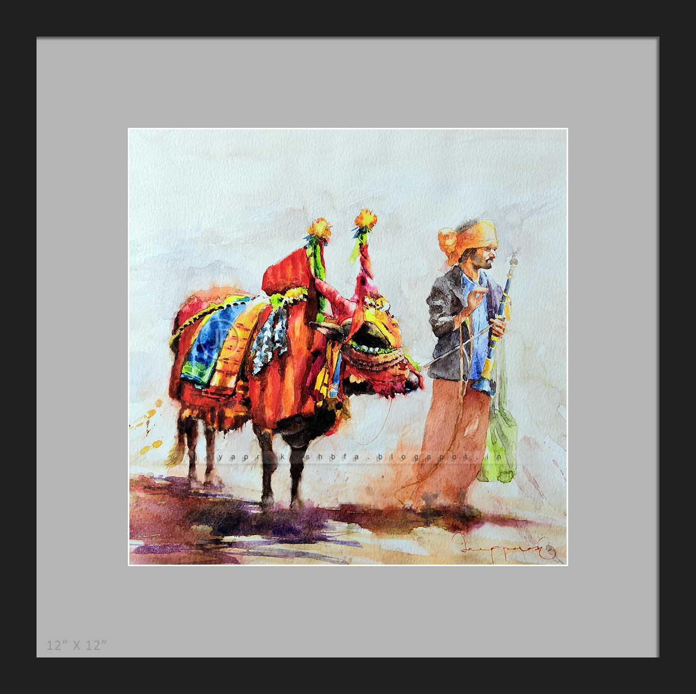 South Indian paintings: WATER COLOUR & ACRYLIC PAINTINGS