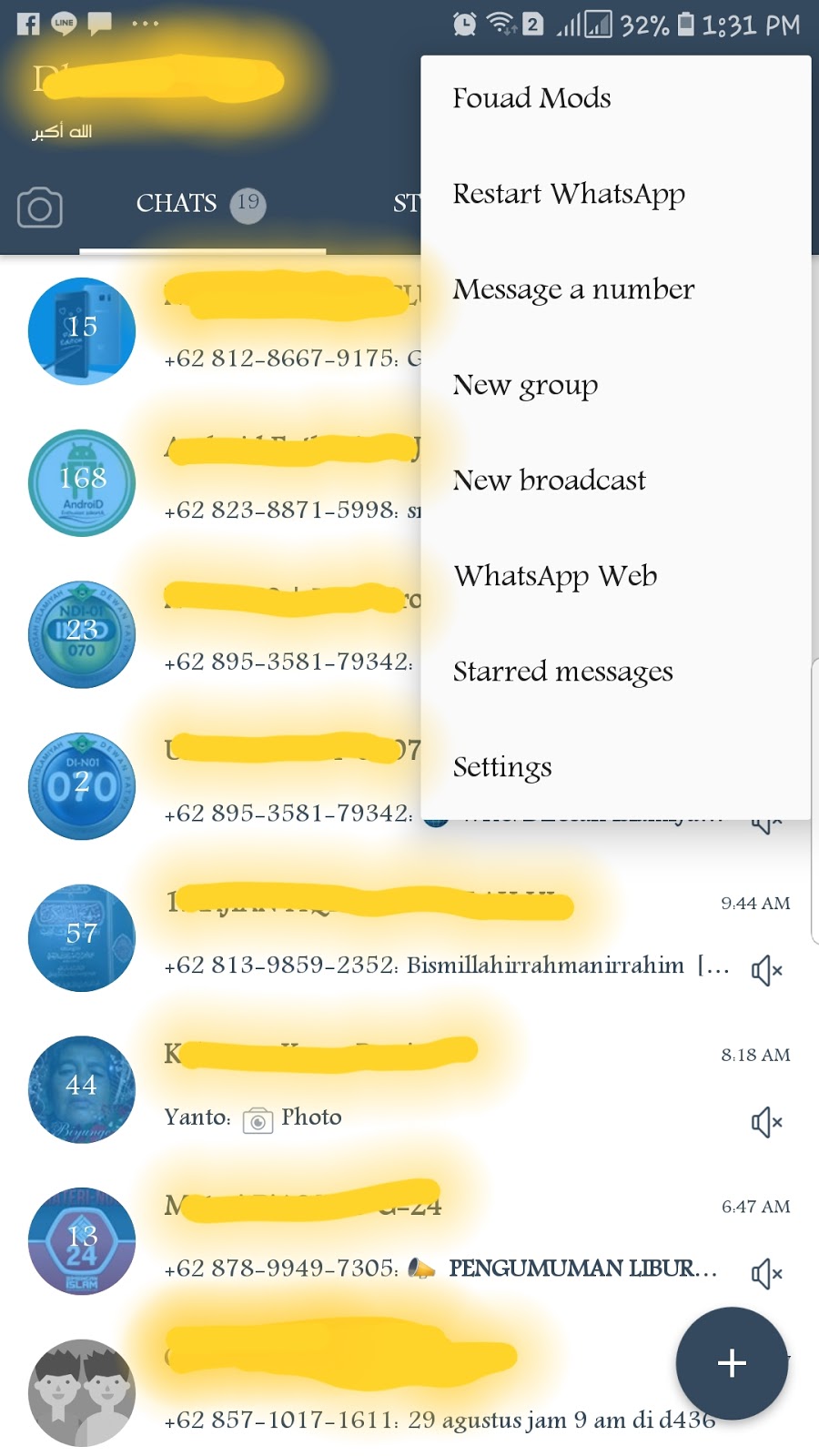 Whatsapp Mod / Plus/ GB WA Versi Terbaru - Share Info