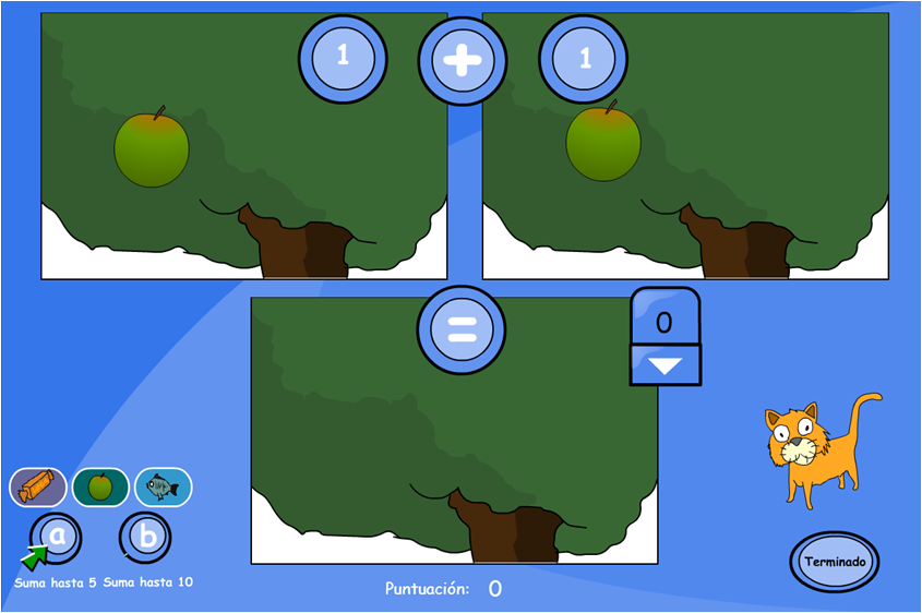 Los Pequetics: Juego interactivo para aprender a sumar