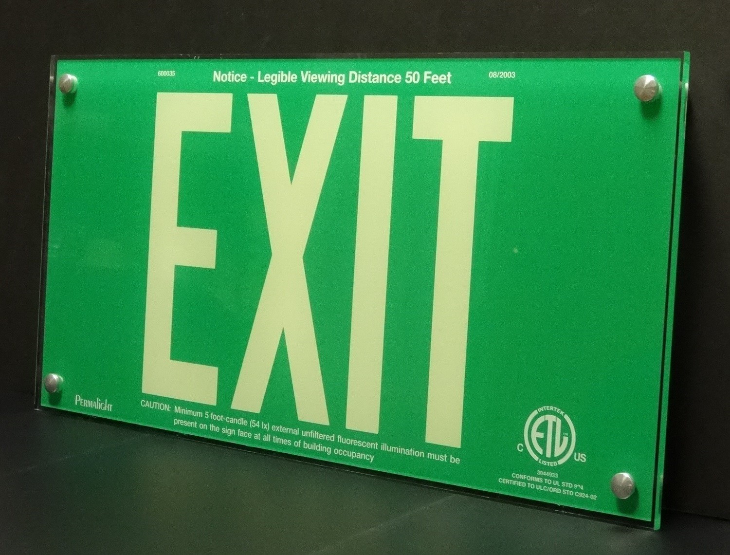 Aditya Production: Exit Sign Acrylic