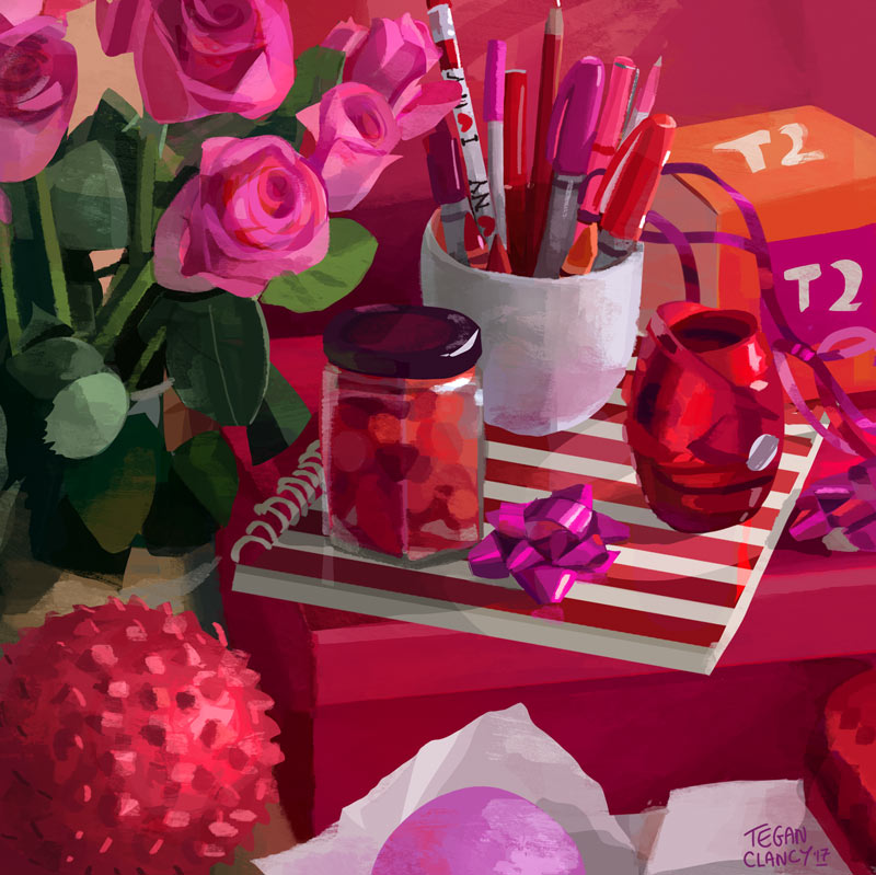 TEGAN CLANCY: Green and Red Colour Studies!