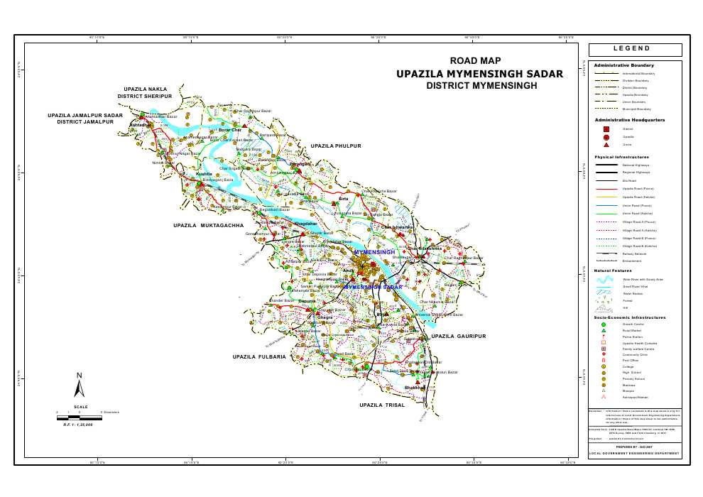 Mouza & Land Use Maps of Mymensingh Sadar Upazila, Mymensingh ...