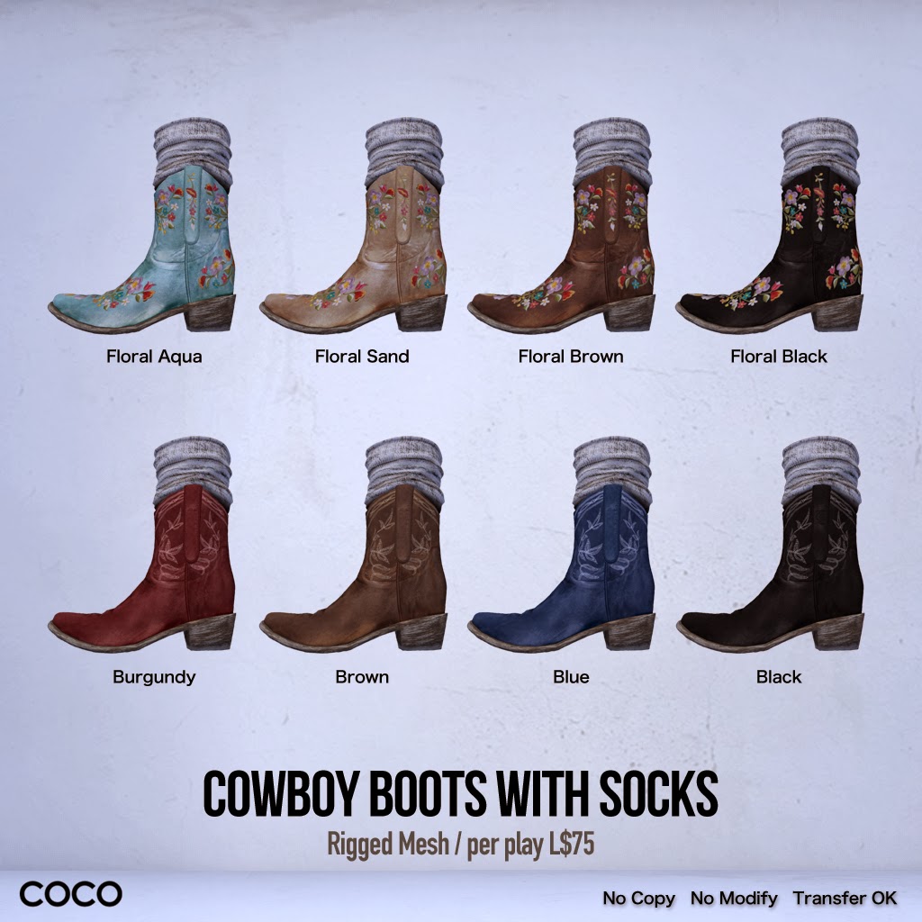 :: COCO ::: The Chapter Four : Cowboy Boots (with Socks)