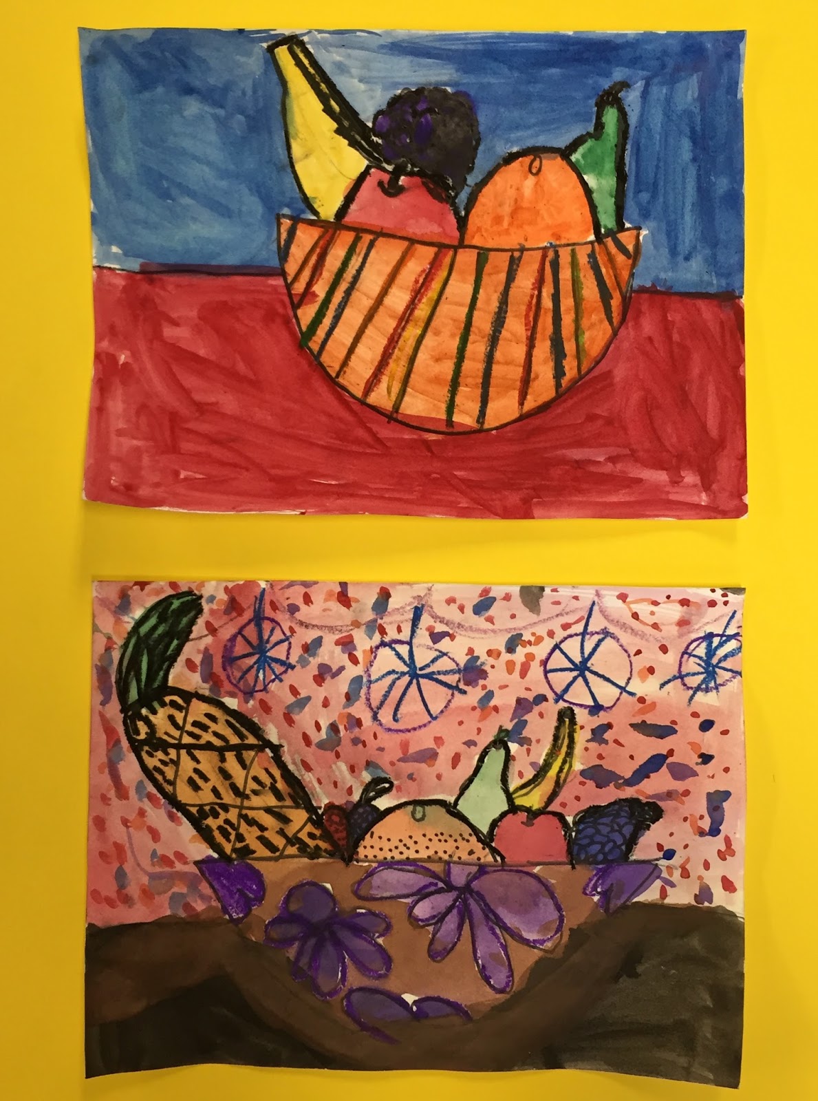 Elements of the Art Room: 2nd grade Paul Cezanne inspired Fruit bowls