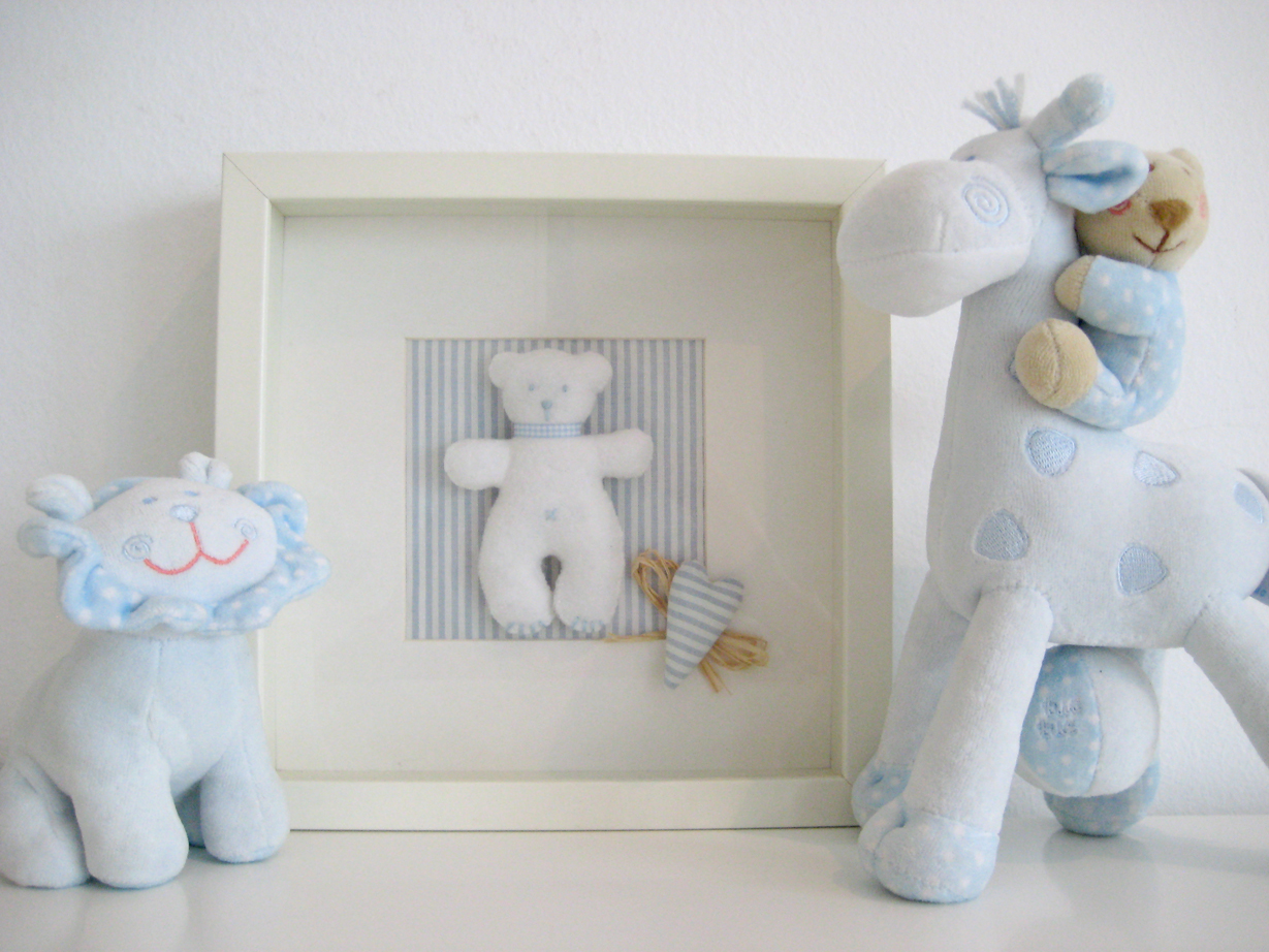 el cuadro azul, personaliza los cuadros de tus pequeños: Marco de Osito ...