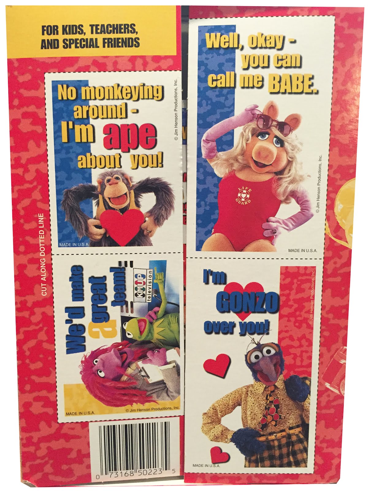 Muppet Stuff: Throwback Thursday: Muppets Tonight Valentine's Cards!