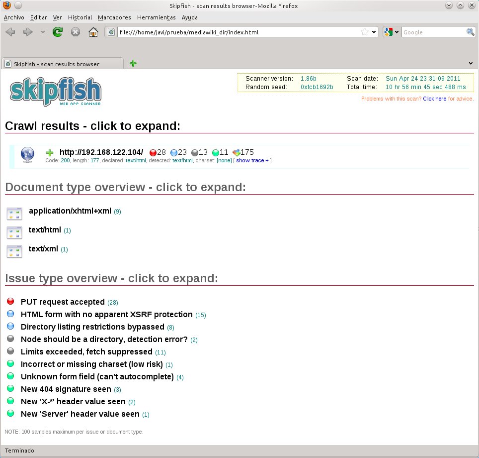Redes Privadas Virtuales: Looking for web security breaches with Skipfish (II)