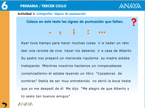 El baúl de las palabras: Actividad de refuerzo sobre los signos de ...