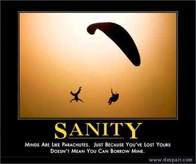 You. Are. Not. Alone. Honest. Open. Willing.: The Definition Of Sanity