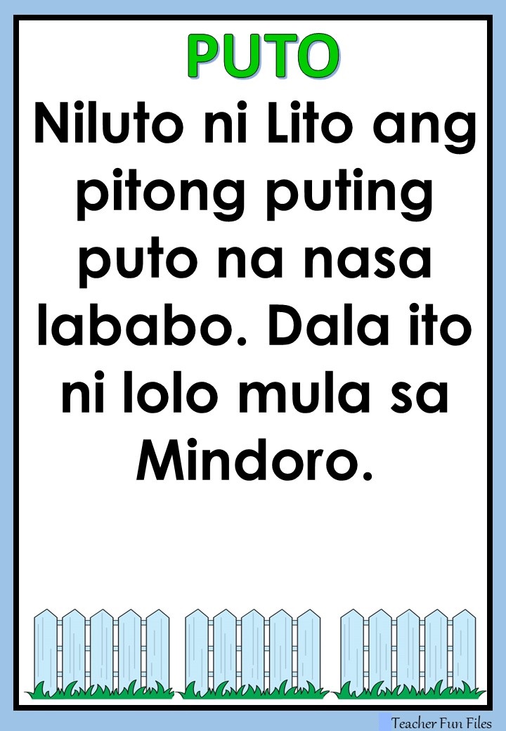 Teacher Fun Files: Tagalog Rhymes - Reading Passages
