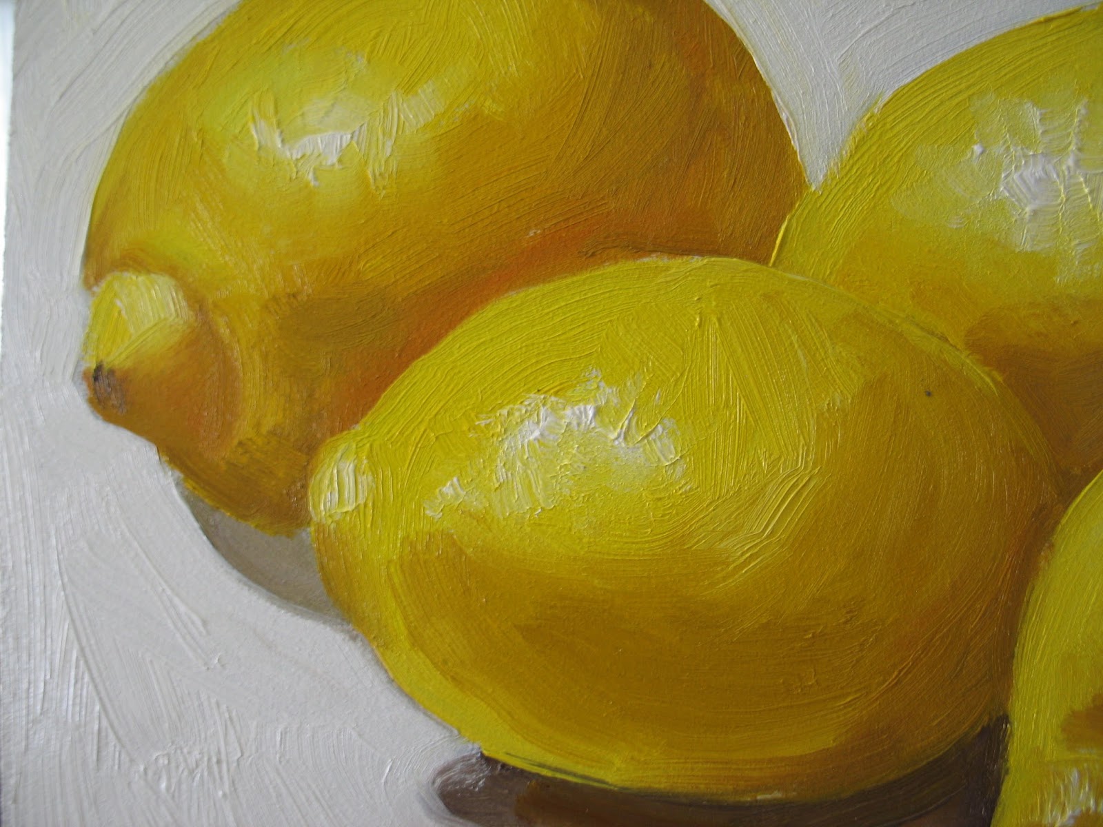 Nel's Everyday Painting: Lemons, Roughly - SOLD