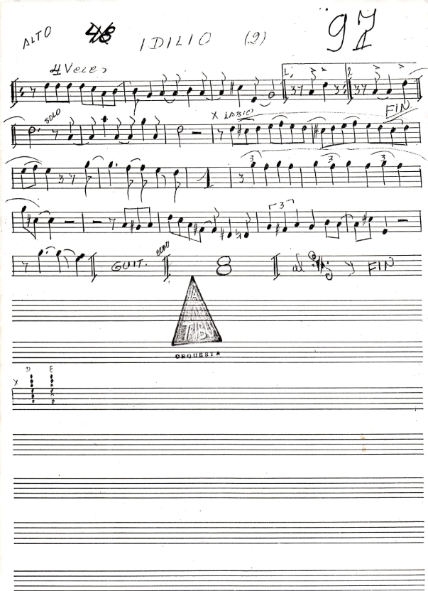 Partituras Pentagramadas: Idilio Willie Colon-Partes y Solos