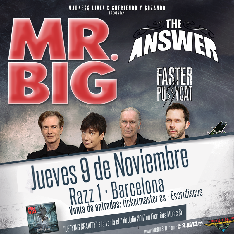 TheOutlaw76: MR.BIG + THE ANSWER + FASTER PUSSYCAT, Sala Razzmatazz, 9 ...