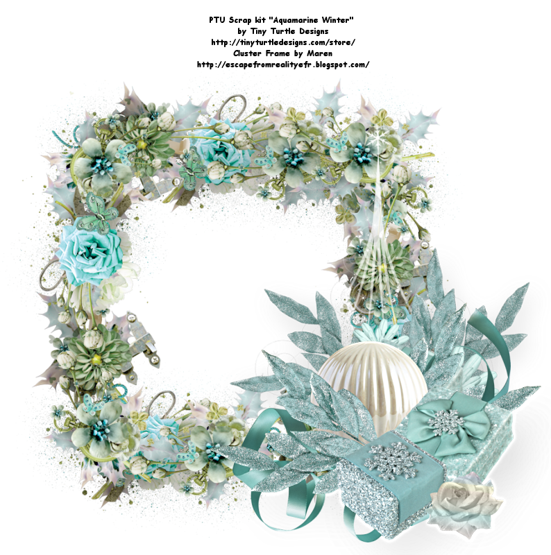 Escape From Reality Blog: FTU Clusters & Cluster Frames 'Aquamarine Winter'