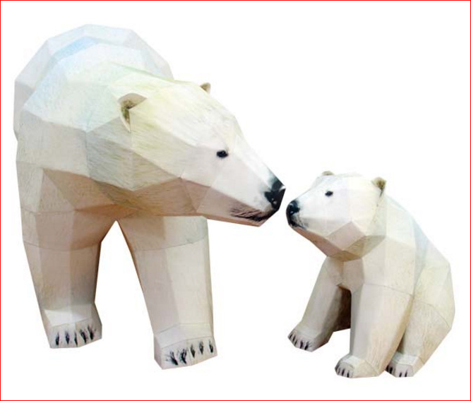 Paper craft: Polar Bear Paper craft