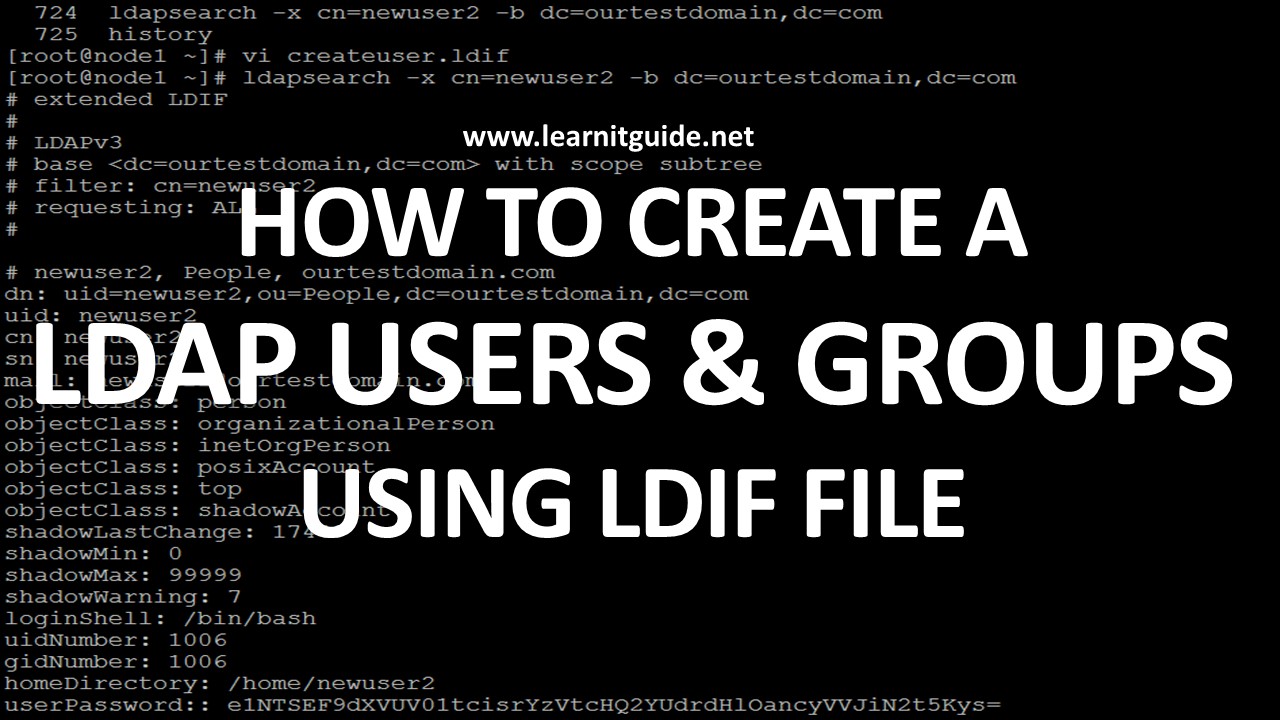 How to Create LDAP Users and Groups using LDIF file
