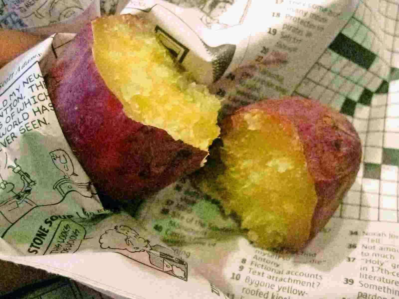 Recipes for Tom: Yakiimo / roasted Japanese sweet potato