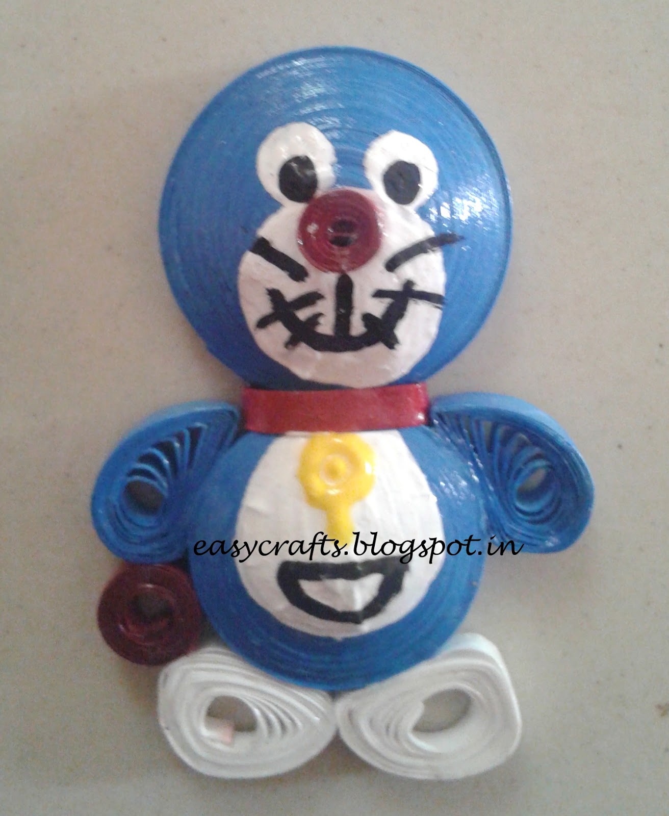 Easy Crafts - Explore your creativity: Paper quilling Doremon