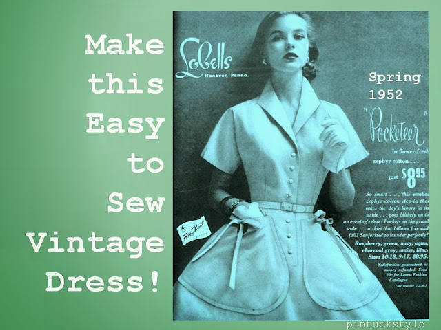 Pintucks: Sewing a Vintage Style Wardrobe: 1952 Dress