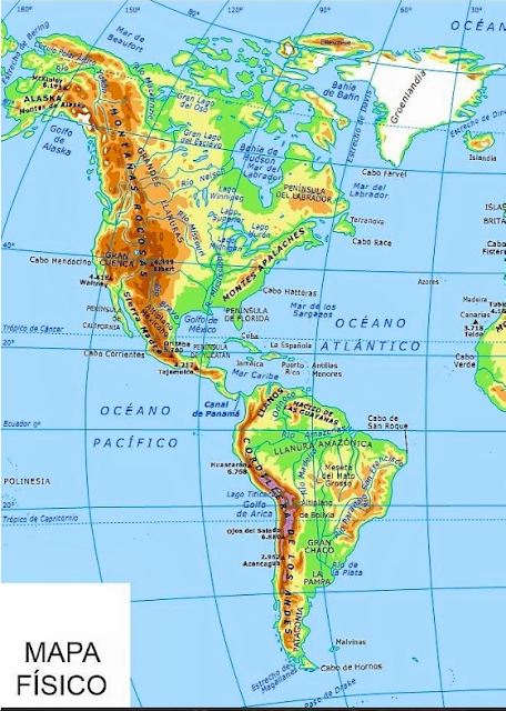 MAPA DE AMÉRICA