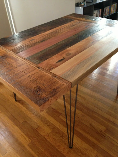 Arbor Exchange | Reclaimed Wood Furniture: Hairpin Patchwork Table w ...