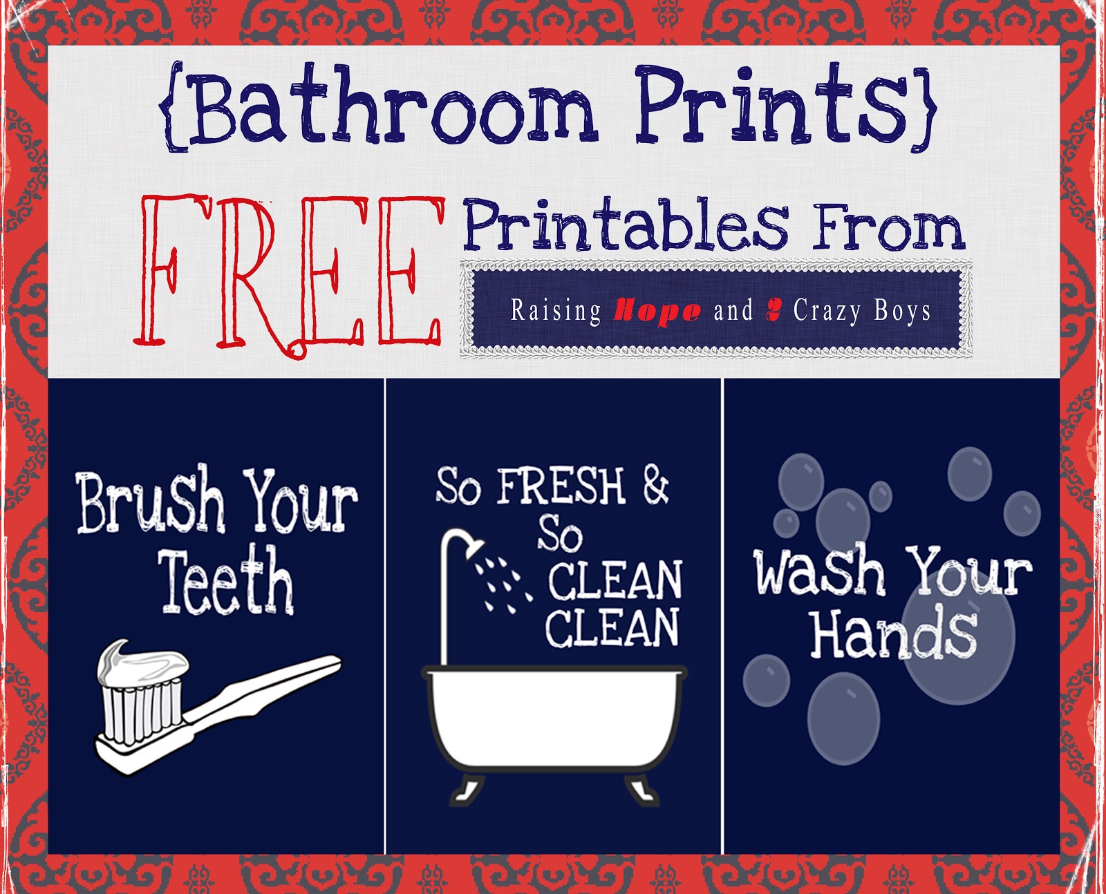 Raising Hope: {Bathroom Printables}
