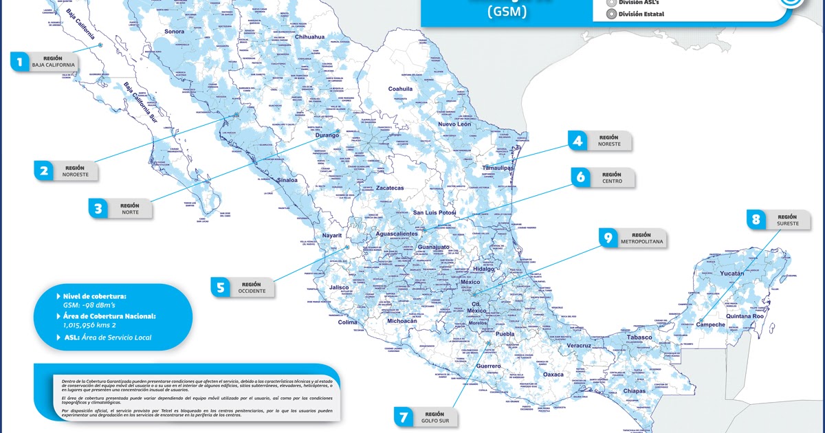 Sistemas de Comunicación: Mapa de la cobertura de celular