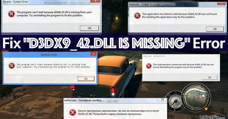 แก้ปัญหา ไฟล์ .dll หาย "THE PROGRAM CAN'T START BECAUSE D3DX9_42.DLL IS MISSING FROM YOUR ...