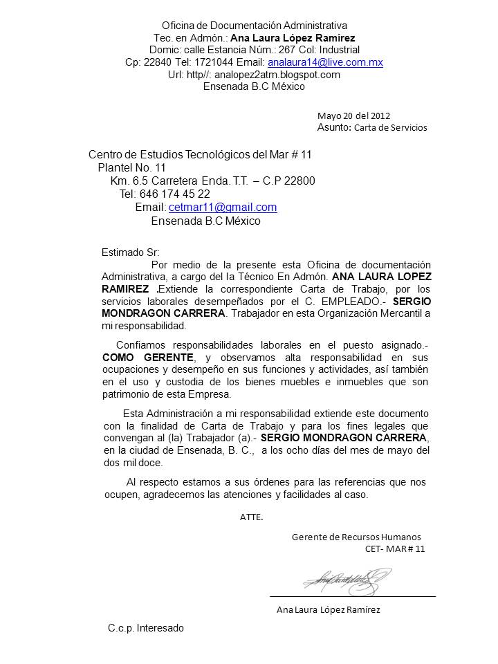 Guia Documentacion Administrativa: ESTRUCTURA DE LA CARTA FORMATO TIPO ...