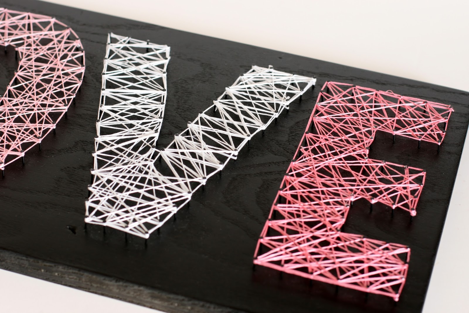 Bunches and Bits: Valentine String Art: LOVE