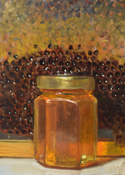 a painting a day: Honey, Nectar and Comb, 6/12/2017