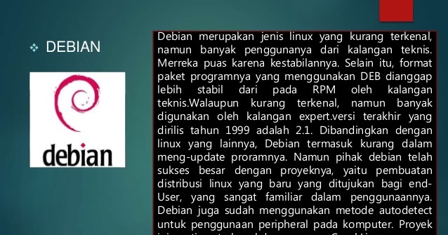 14 Jenis Jenis Linux Debian Dan Versinya Paling Banyak Digunakan ...