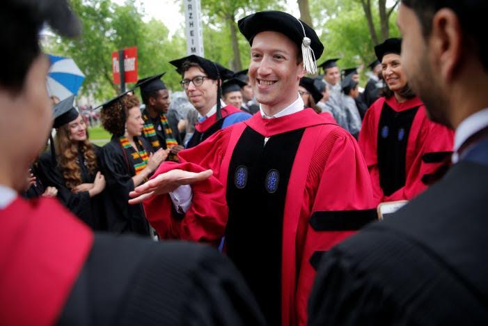 12 years after dropping out, Mark Zuckerberg receives an honorary ...