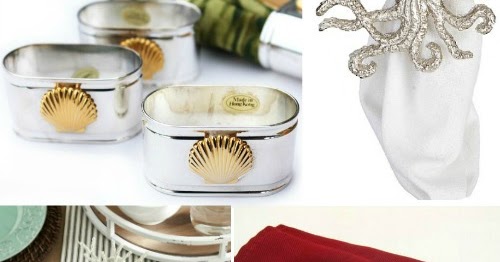 Festive Coastal & Nautical Napkin Ring Holders