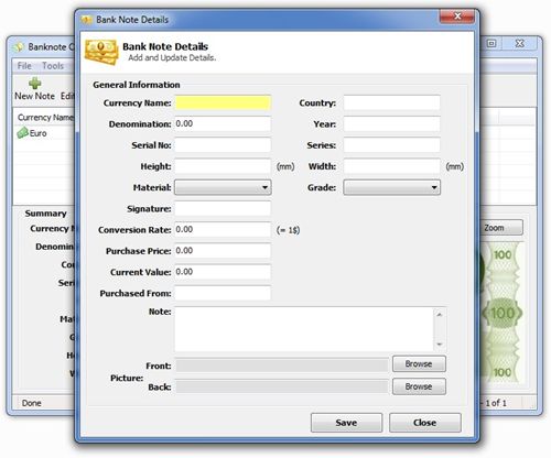 Banknote Collection Manager 1.0 | Lunaticg Coin