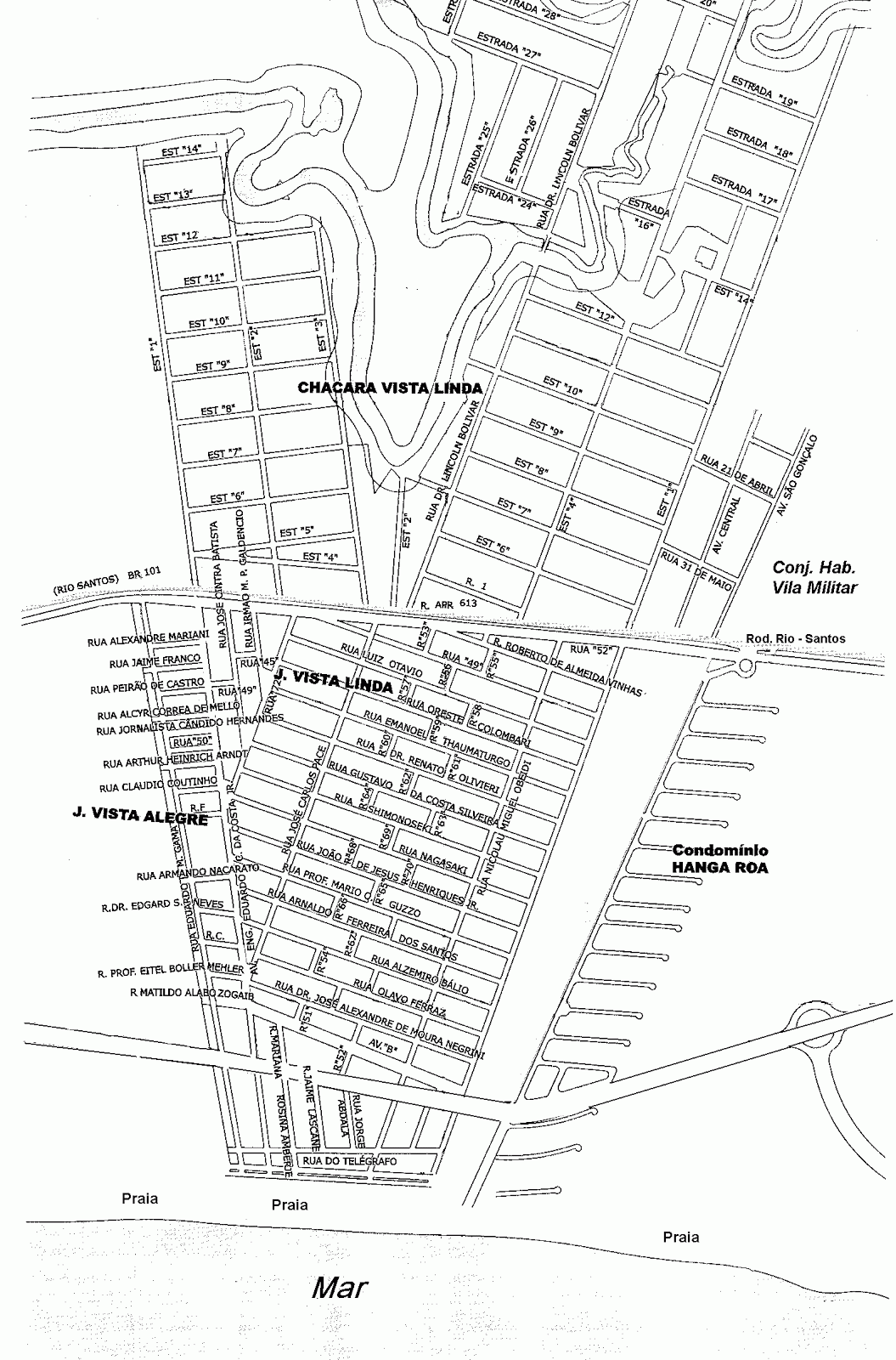 Bertioga Photograph: Mapa de Bertioga - Jardim Vista Linda