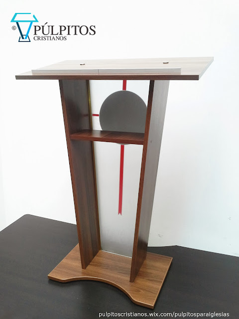 PÚLPITO DE CEDRO AMARGO SOLIDO Y ACERO