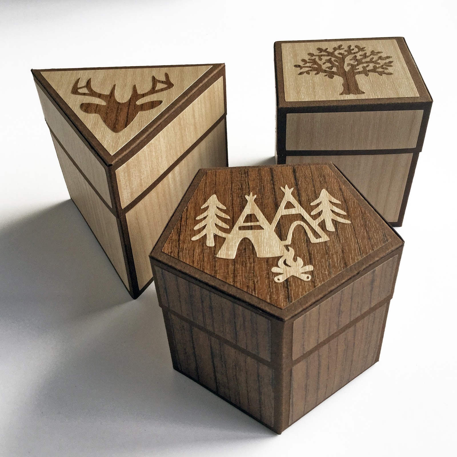 Silhouette UK: Little Wooden Boxes using NEW Silhouette Wood Effect Vinyl