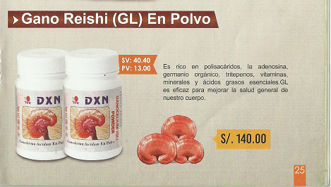 GANODERMA LUCIDUM EN POLVO RG (Reishi Gano) y GL (Ganocelium) ~ DXN ...