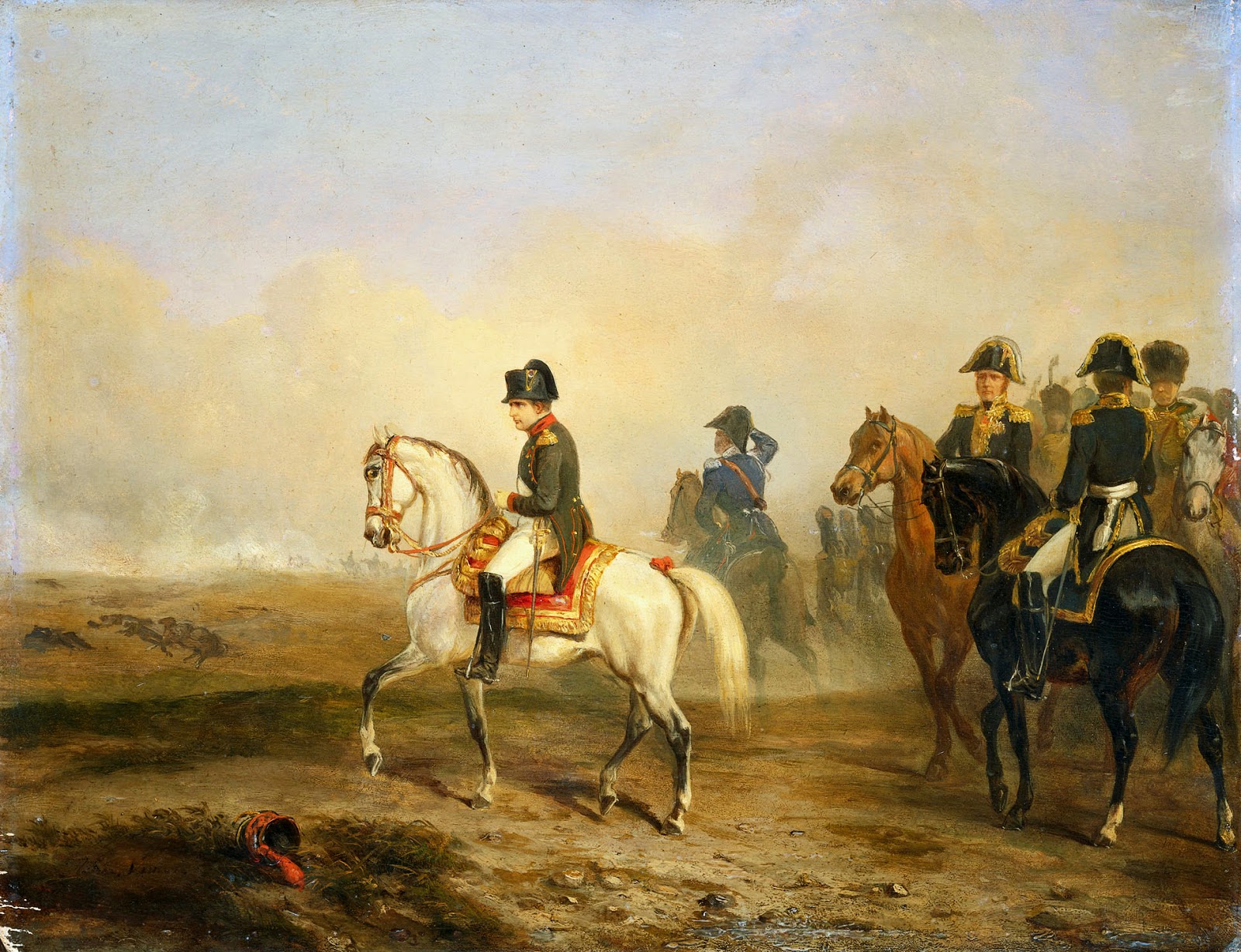 Peinture Française du 19ème Siècle: Emperor Napoleon I and His Staff on ...