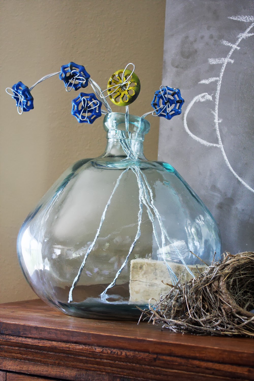 Lost Button Studio: Upcycled Faucet Handle Flowers Tutorial