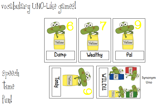 Vocabulary & Grammar Uno-Like Card Games!!! - Speech Time Fun: Speech ...