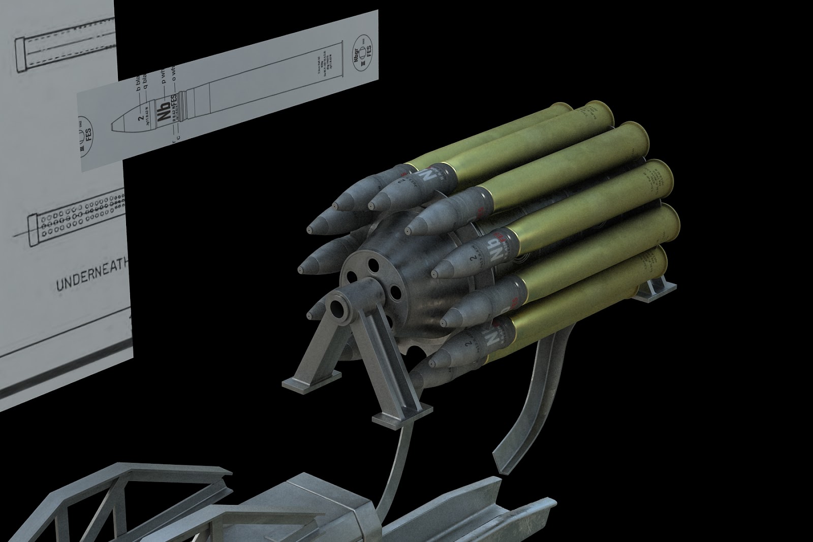 Luftwaffe Lovers: 3D MODELING: Henshel Hs129 B-3, Bordkanone BK 75 mm ...