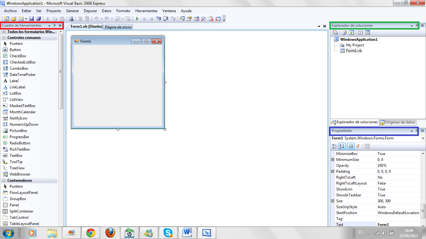EXAMEN BLOQUE No. 5: PANTALLA PRINCIPAL DE VISUAL BASIC