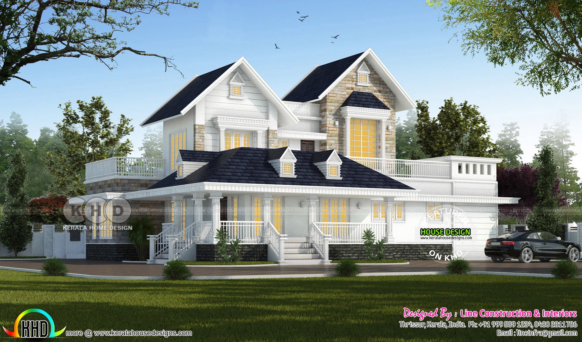 2603 square feet European model house - Kerala Home Design and Floor ...