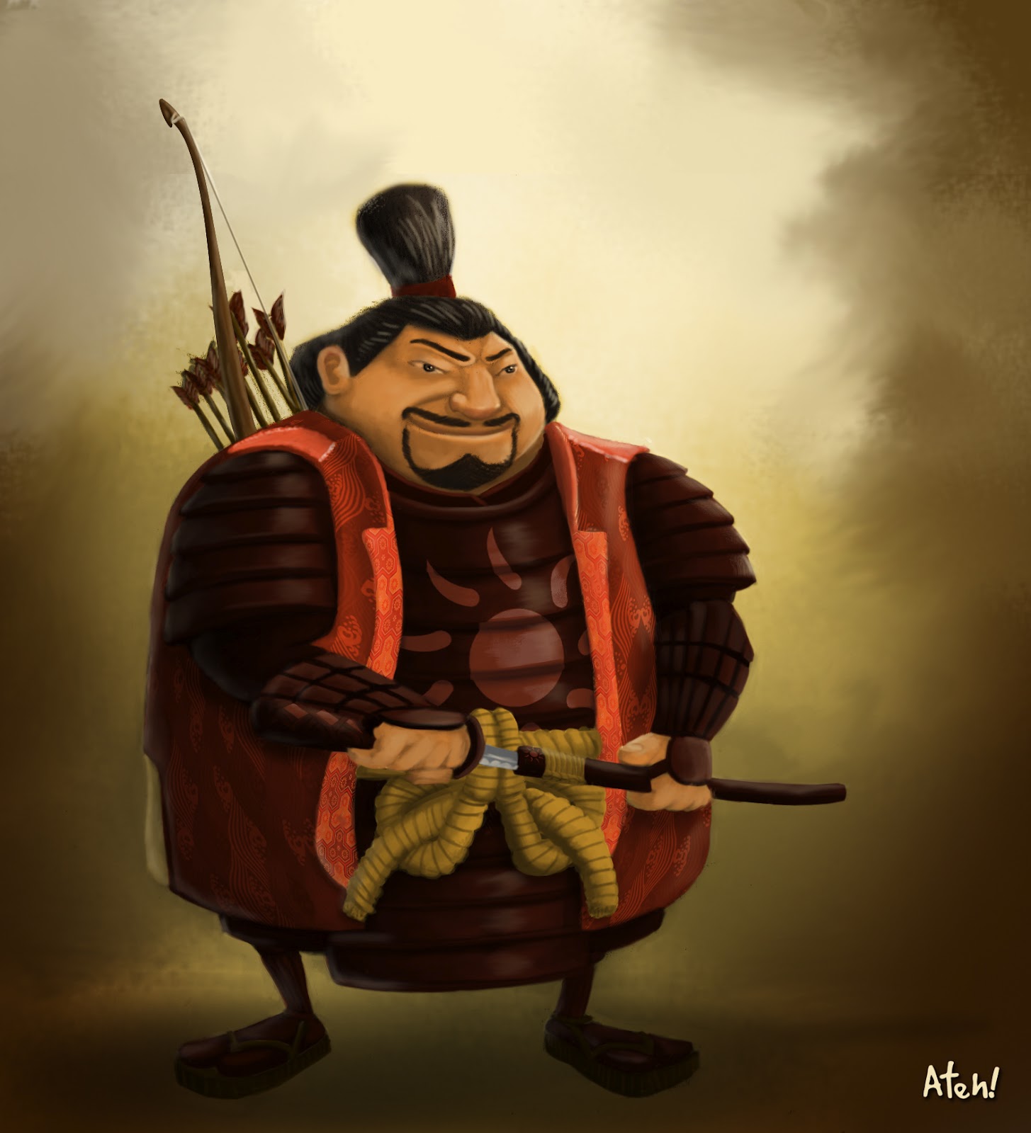 Rodrigo Ateh - Design e Ilustração: Hideo - O samurai do sol finalizado