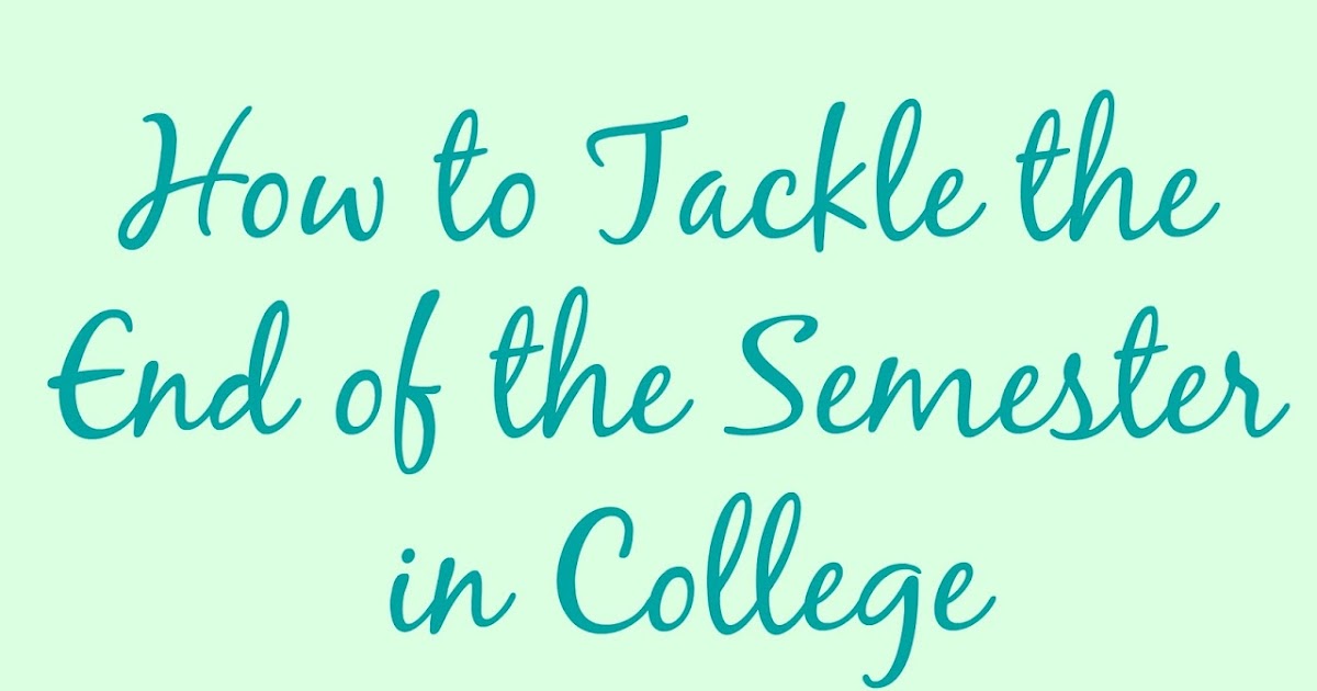 Taking On High Street - A College Lifestyle Blog: How To Tackle the End ...