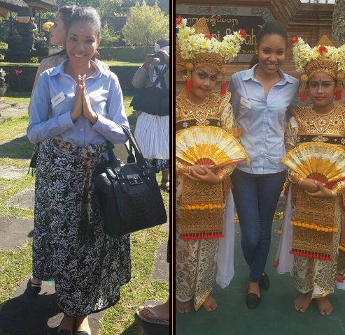 MBGN 2013 Winner Arrives Bali For Miss World; Anna Banner Cuddles Snake ...