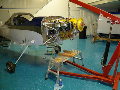 Rough and Ready Aerospace: Step 13.5, Hanging the engine